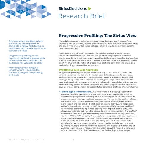 SiriusDecisions Channel Marketing Strategies Research Brief ...