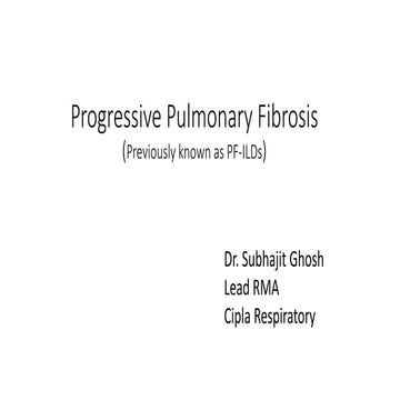 Progressive Pulmonary Fibrosis definition & management | PPT