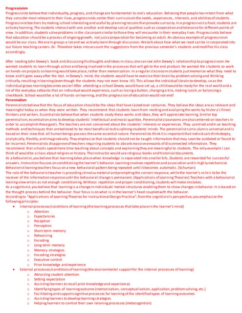 philosophy of education, progressivism | PPTX