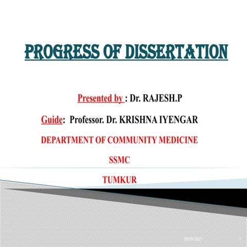 Progress of DiS community medicine .pptx