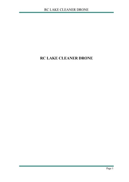 Drone project report | PDF