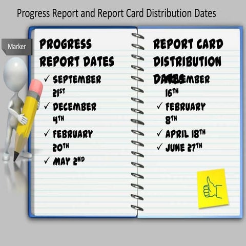 Progress report and report card dates | PPTX