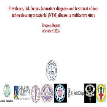 Lecture ntm, diagnosis, treatment, and prevention of nontuberculous | PPT