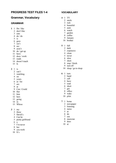 Project 4th Edition Workbook 4 Answer Key | PDF