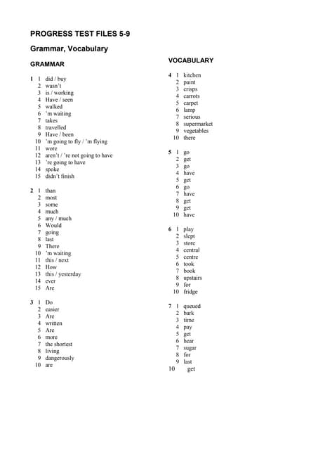 Project 4th Edition Workbook 4 Answer Key | PDF