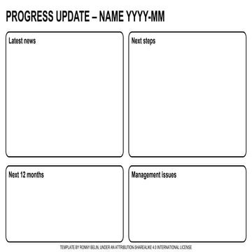 Progress Update - Template | PPT