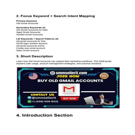 Buy Old Gmail Accounts – Fresh, Old & Bulk Ready | PDF