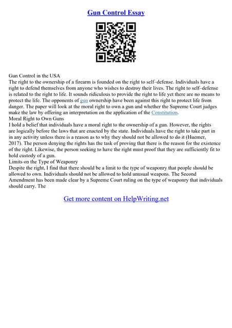 Gun control opinion | PDF