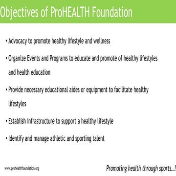 ProHEALTH Foundation About Us | PPT