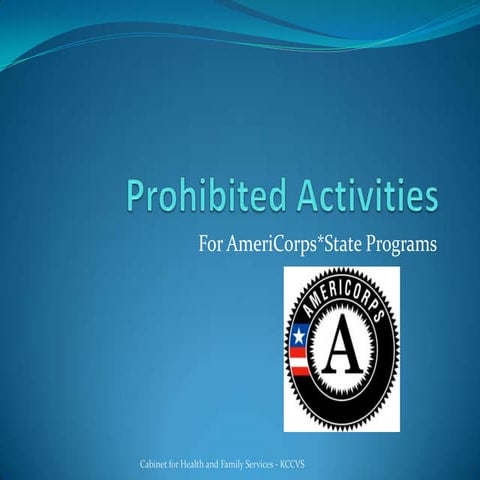 Prohibited Activities Power Point | PPTX