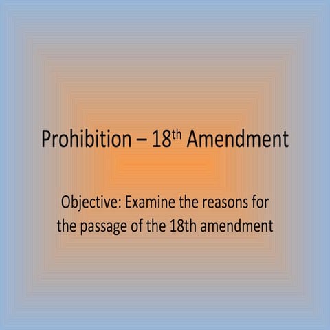 Prohibition | PPT