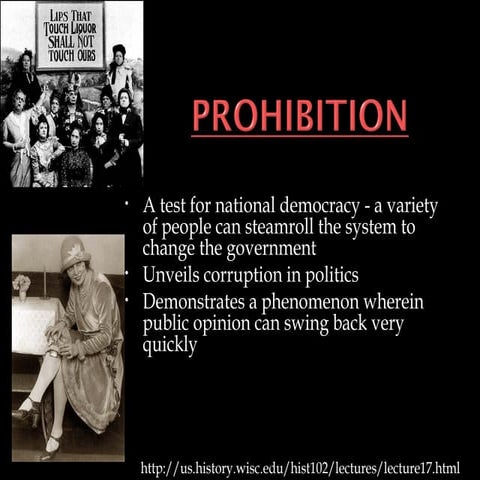 The Rise and Fall of Prohibition | PPT