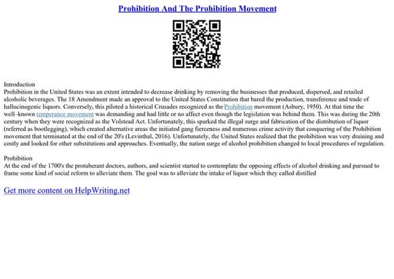 Prohibition The Opposition and Those For.pptx