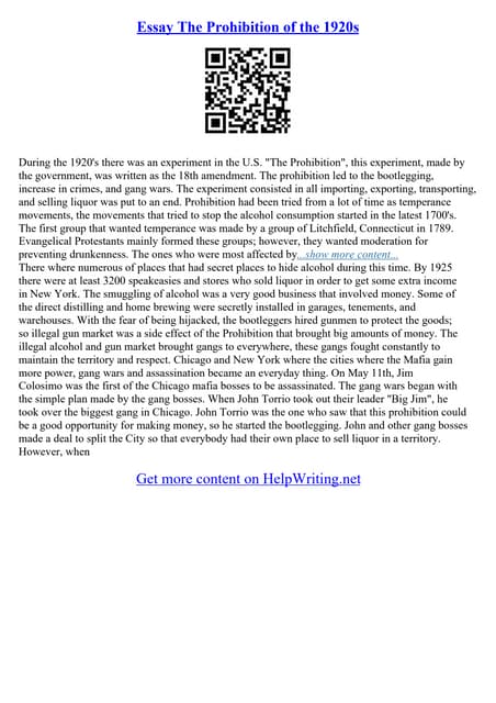 Prohibition And The Prohibition Movement | PPT