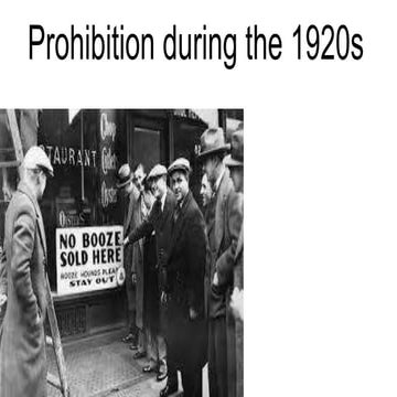 Prohibition primary source lecture | PPT | Free Download