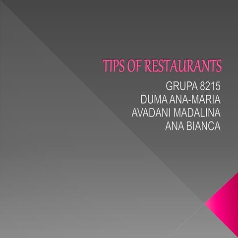 Types of restaurants | PPTX