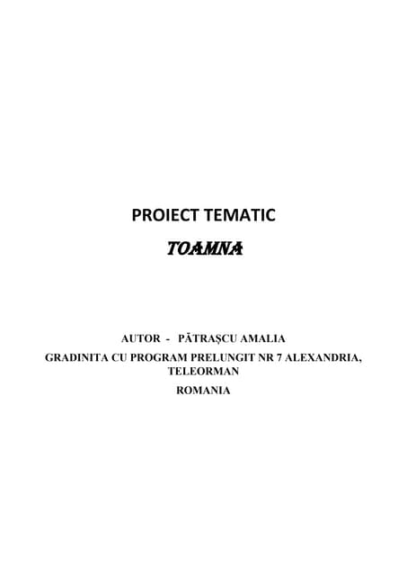 Proiect didactic | DOCX