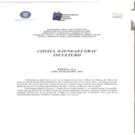 Proiect cititul 2019 | PDF