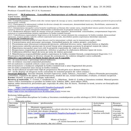 Proiect did.-cl.12- M. Eminescu_Luceafărul__Caranfil Zoia.docx