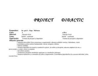 Proiect de lectie | PPT