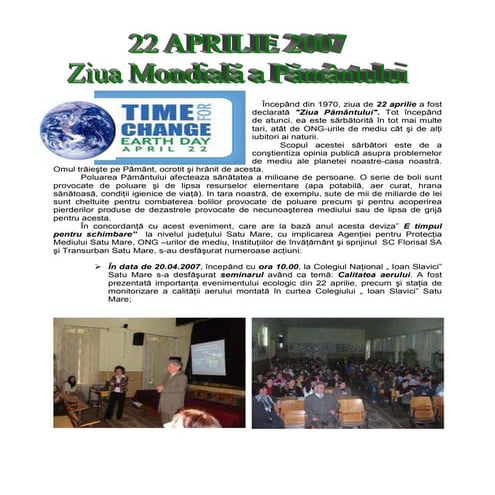 Proiect Ecologic | PDF