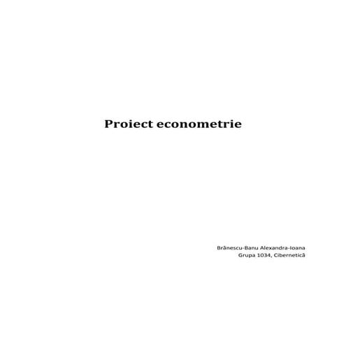 Proiect econometrie | DOCX