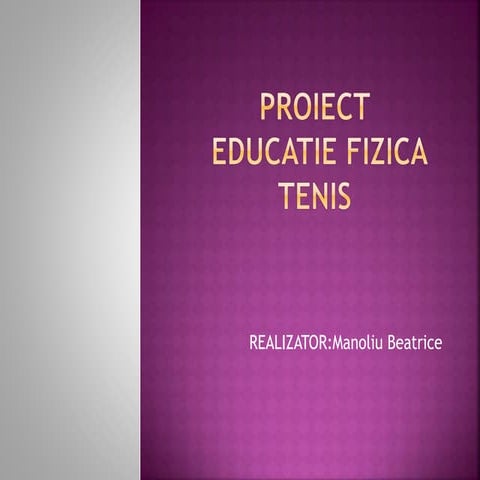 Proiect ed. fizica | PPT