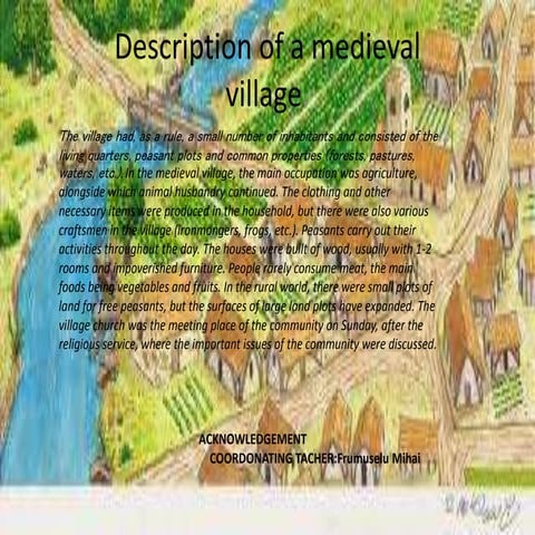 Description of a medieval village | PPTX