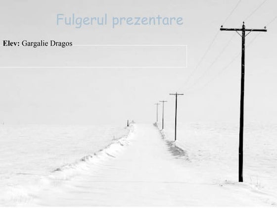 Fulgerul - proiect la fizică | PPT