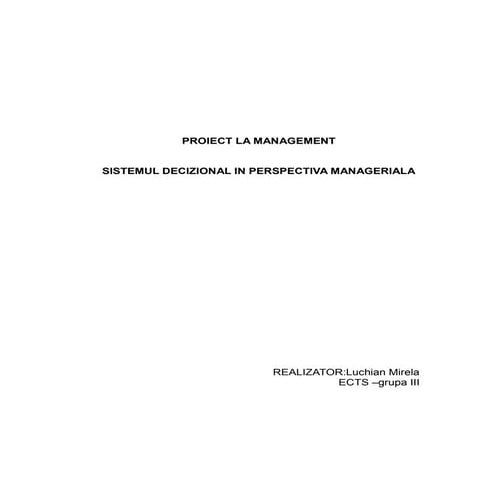 Proiect la management | DOC