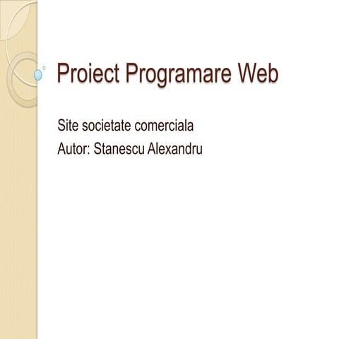 Proiect programare web | PPTX