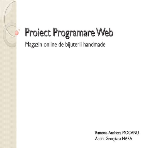 Proiect programare web | PPTX
