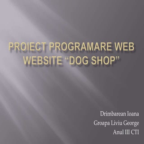 Proiect programare web | PPTX