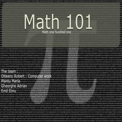 Team Math 101 | PPT