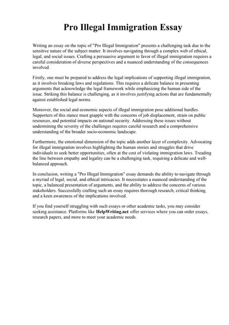 Argumentative Essay On Illegal Immigration.pdf