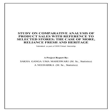 Study on comparative analysis of product sales with reference to ...