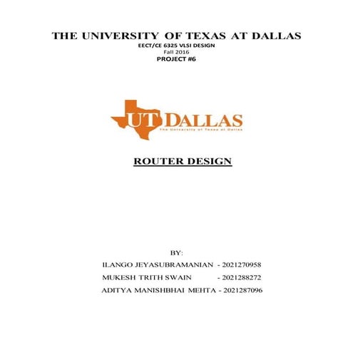 Router 1X3 – RTL Design and Verification | PDF