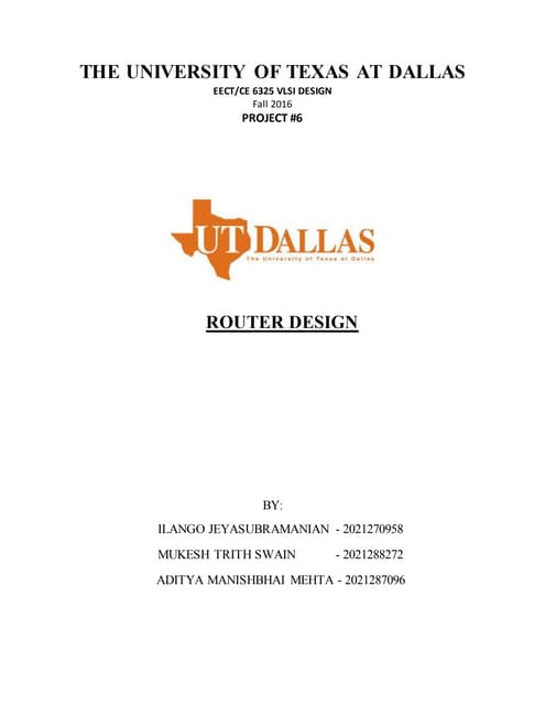 Router 1X3 – RTL Design and Verification | PDF | Computer Networking | Computing