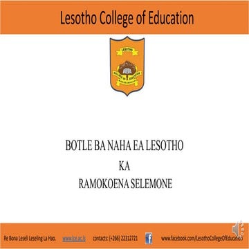 Botle ba naha ea Lesotho | PPTX