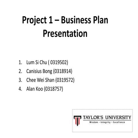 Project 1-business-plan-presentation | PPT