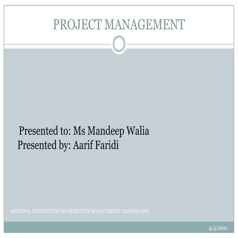 Theory of Management of Large Complex Projects - Chapter 6 | PDF