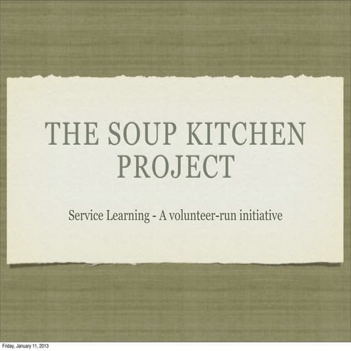 Soup Kitchen Project | PDF