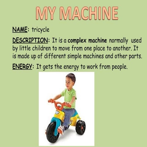 Machines project: TRYCICLE | PPT