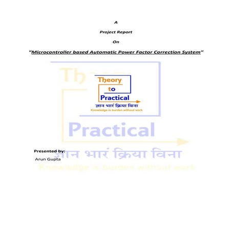 Micro Controller Based Automatic Power Factor Correction System Report Pdf 