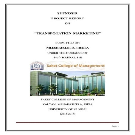 Synopsis Project | DOCX