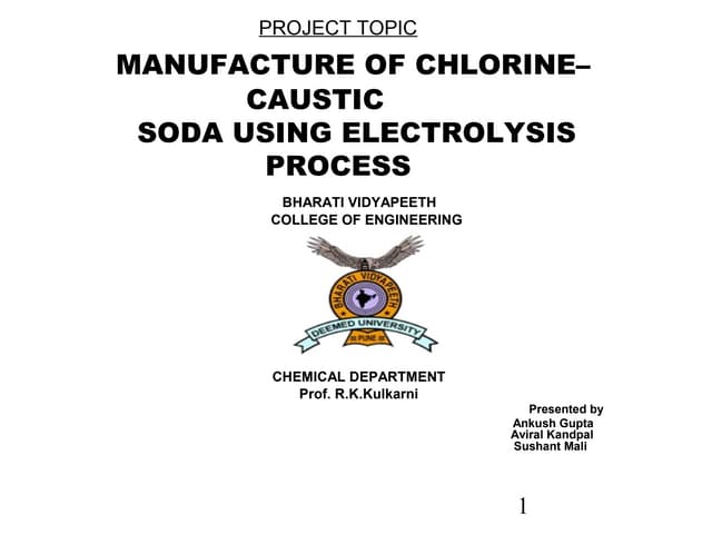 Chlor Alkali Industrial Process | PPTX