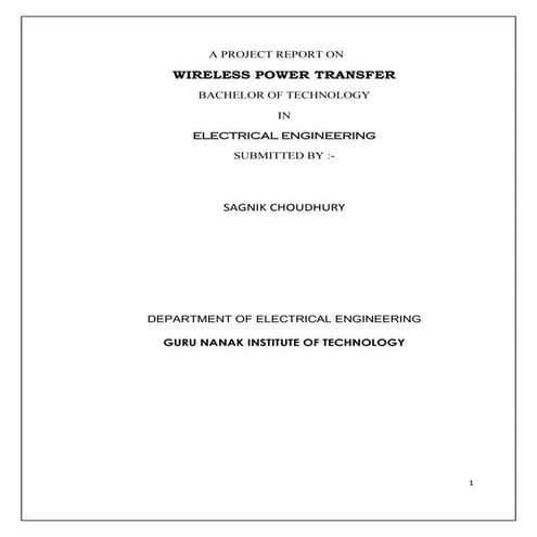 Wireless Power Transmission Project Pdf Computer Networking Computing