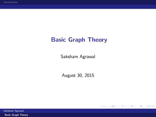 Introduction to Graph Theory | PPTX