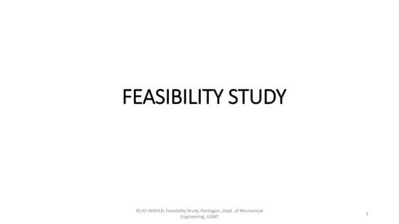 Feasibility study presentation | PPT