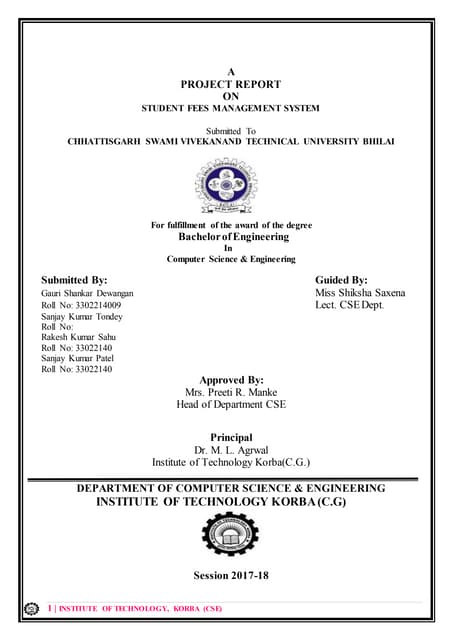Computer project final for class 12 Students | PDF